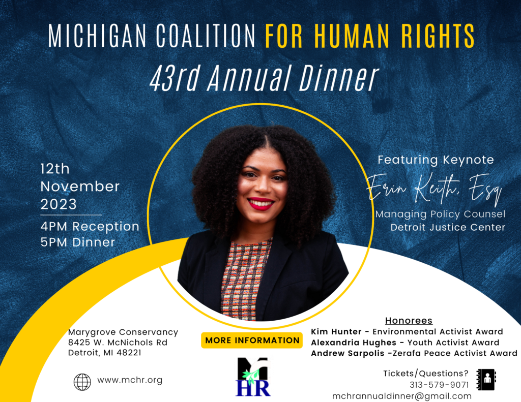MCHR 43rd Annual Dinner (Recording added) | Michigan Coalition for ...